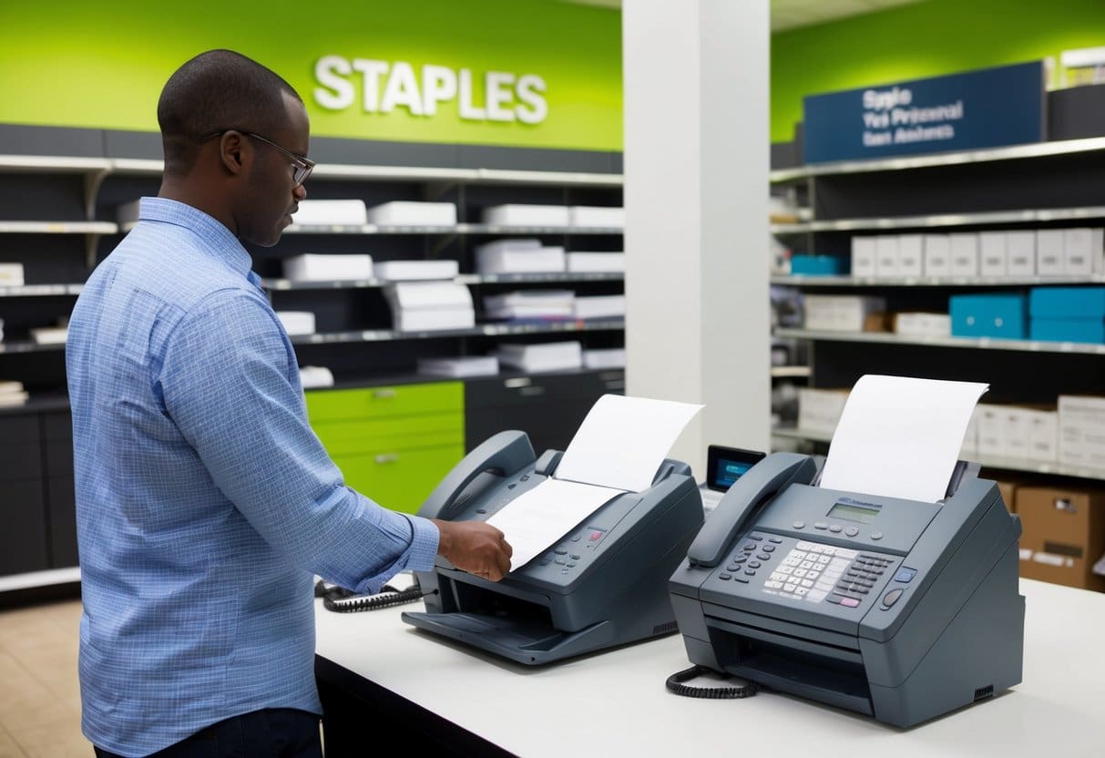 Staples fax store